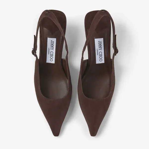 JIMMY CHOO Amel 50 Suede Slingback Pumps