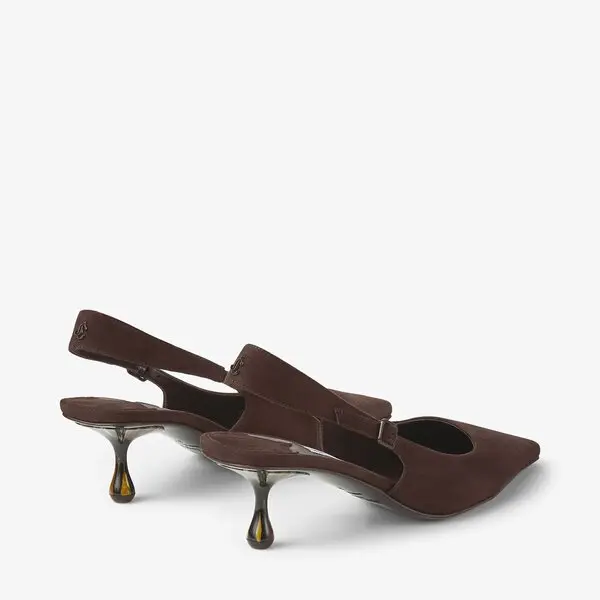 JIMMY CHOO Amel 50 Suede Slingback Pumps