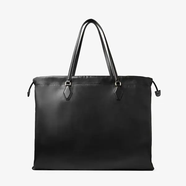 JIMMY CHOO Large Nappa Leather Drawstring Tote With Embossed Logo