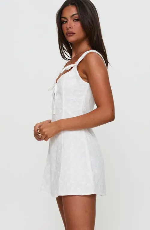 princess polly embroidered dress Dearly Embroidered Mini Dress Pink main image 0