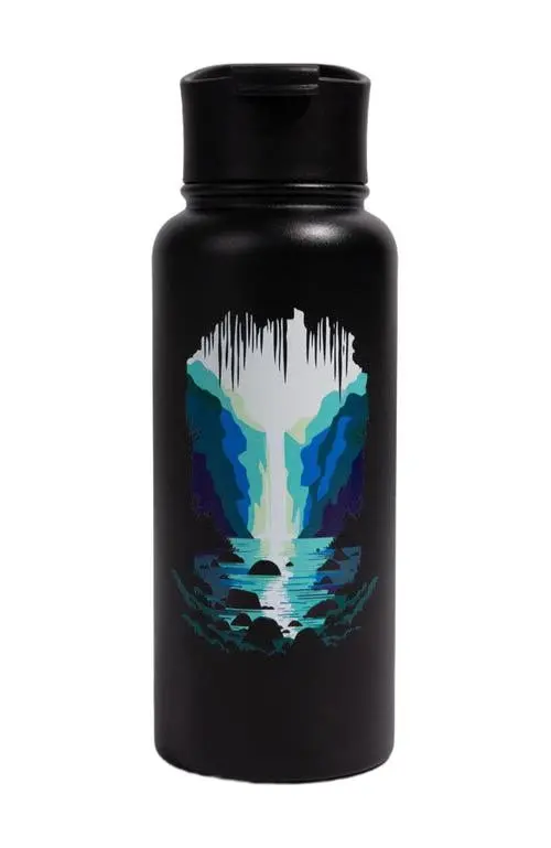 United By Blue 32 Oz Waterfall Steel Bottle - Black