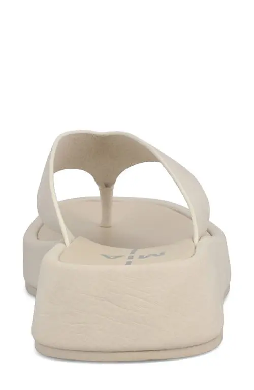 Mia Pamelia Wedge Sandal - Ecru