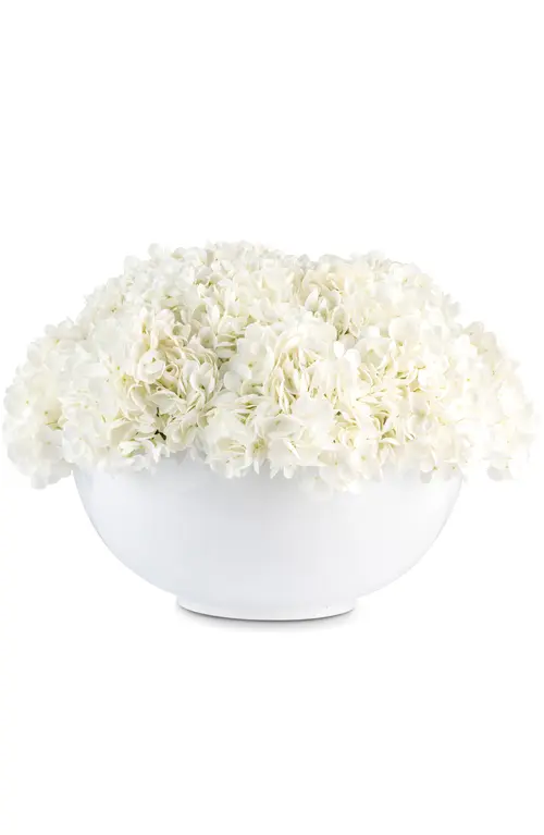 COCOBELLA Lumi Large Realtouch Hydrangea Centerpiece - Snow