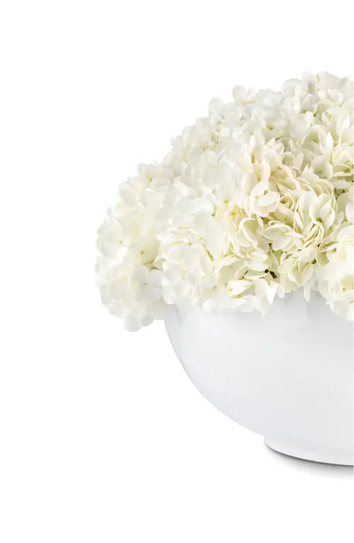 COCOBELLA Lumi Large Realtouch Hydrangea Centerpiece - Snow