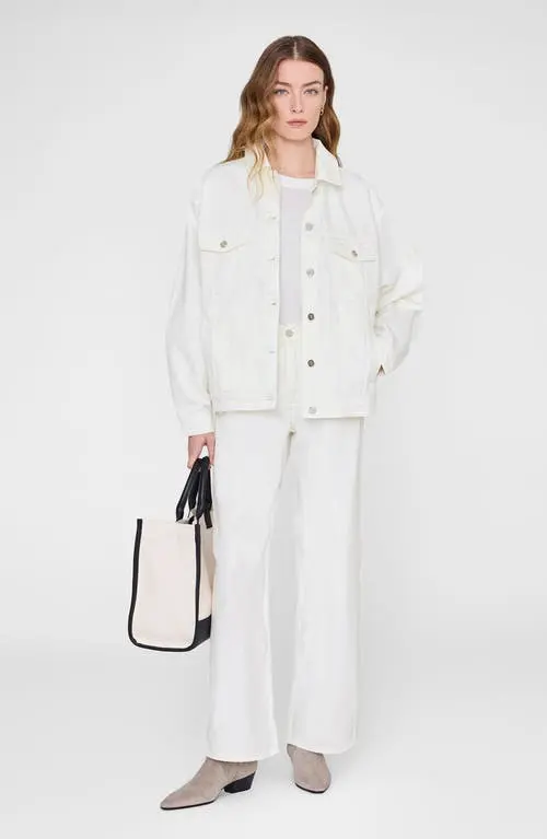 ANINE BING Rory Trucker Jacket - Ecru