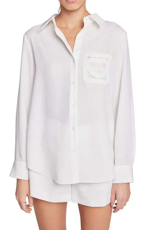 Endless Rose Net Pocket Button-up Shirt