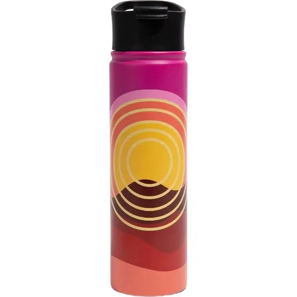 United By Blue 22 Oz Sunset Mountains Steel Bottle - Beet Root