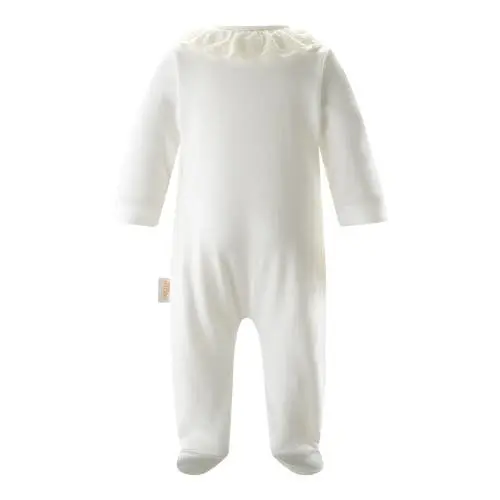 RACHEL RILEY Broderie Collar Babygro - White