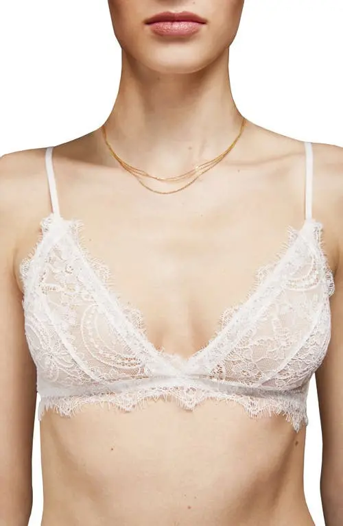 ANINE BING Lace Bra With Trim - Ivory