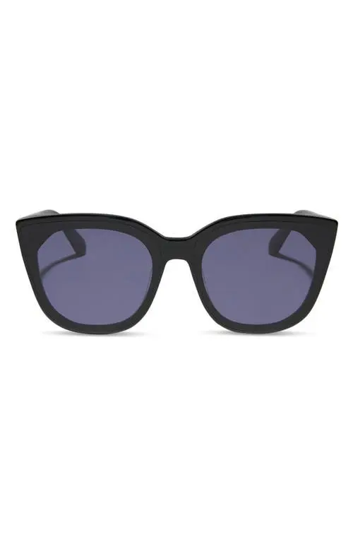 DIFF 65mm Oversized Cat Eye Sunglasses - Black / Midnight