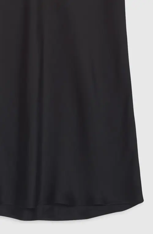 ANINE BING Silk Midi Skirt - Black