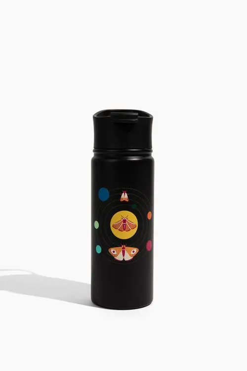 United By Blue 18 Oz Butterfly Galaxy Steel Bottle - Black