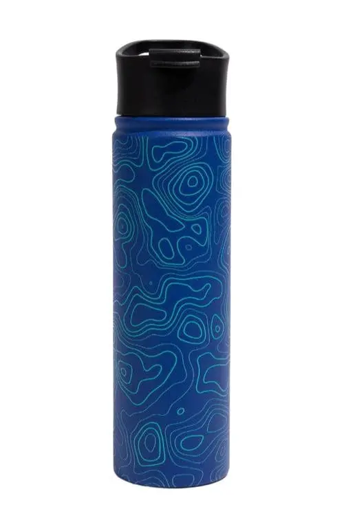 United By Blue 22 Oz Topography Steel Bottle - Navy