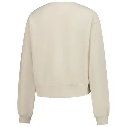 ZOOZATZ Wisconsin Badgers Cropped Crewneck Sweatshirt - Sand