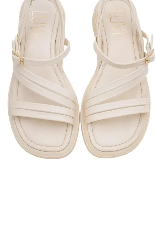 FOREVER & ALWAYS SHOES Cesar Leather Sandals - Beige Leather