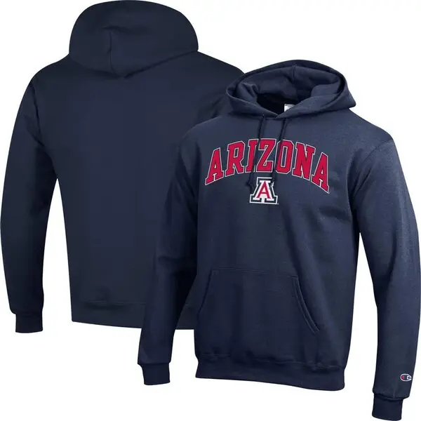 Champion Arizona Wildcats Arched Logo Fleece Pullover Hoodie - Navy