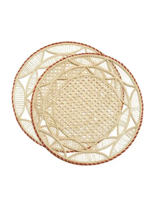 La DoubleJ Raffia Placemats Set Of 2 - Sol Mattone