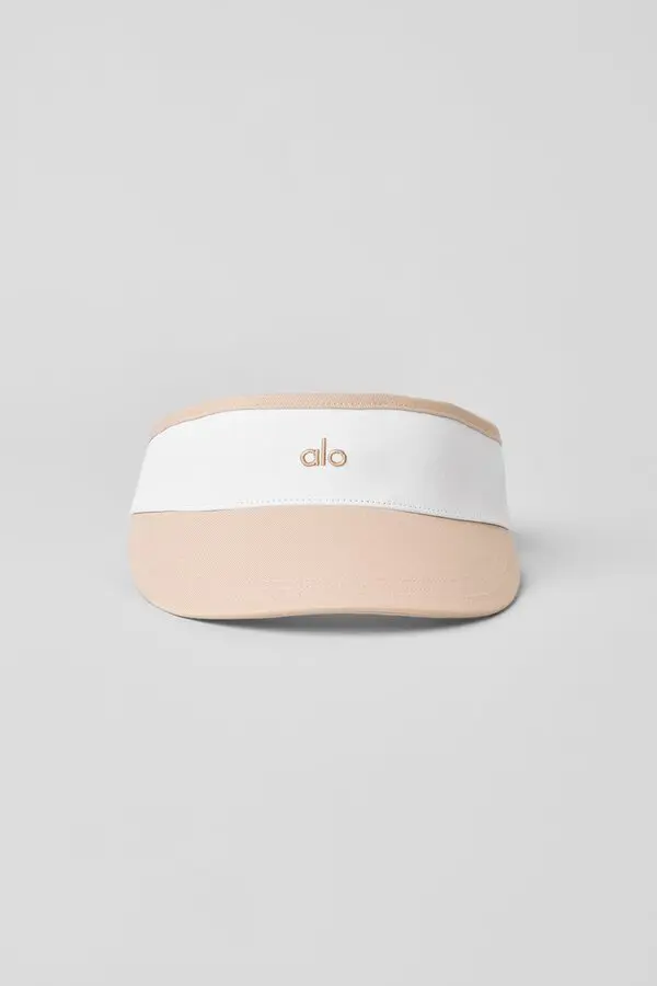 Alo Yoga Colorblock Visor - Macadamia/white