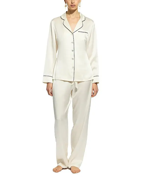 Ginia Fine Finishes Pyjama Set - Creme/black
