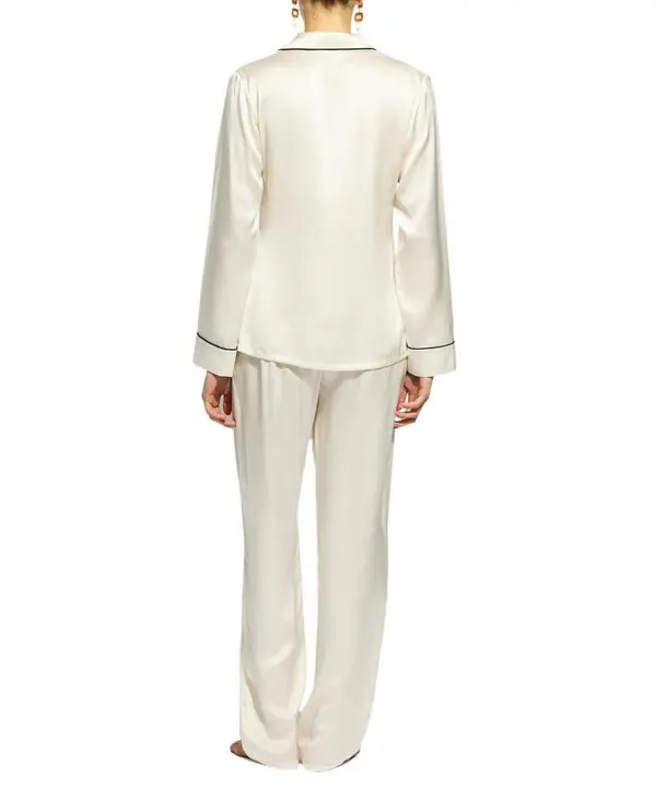 Ginia Fine Finishes Pyjama Set - Creme/black
