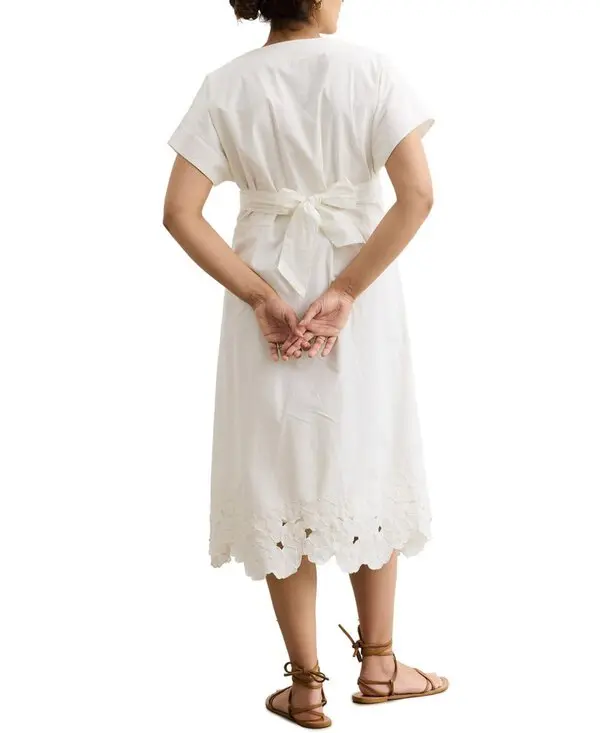 green emerald velvet dress White Embroidered Accent Maternity Maxi Dress Small