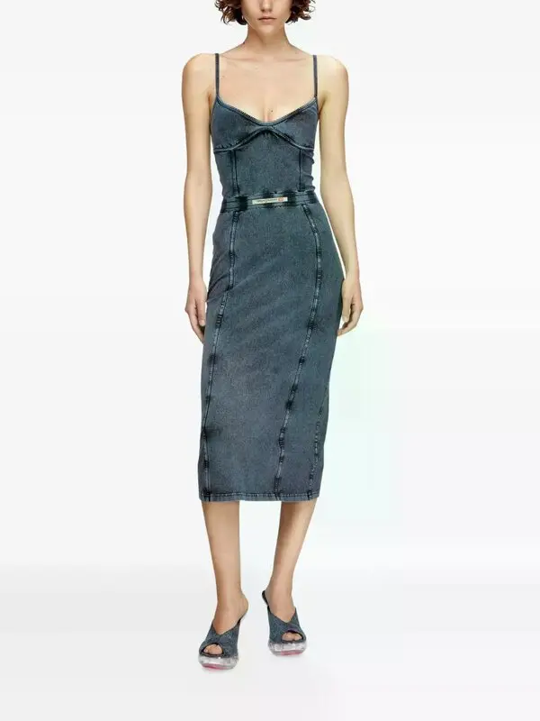 DIESEL® D-ony Denim Midi Dress