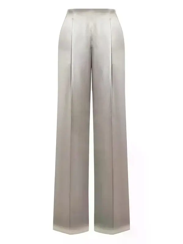 Alberta Ferretti Satin High-waisted Trousers