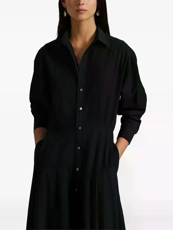 ralph lauren black dress long sleeve RALPH LAUREN Size M Black Cashmere Solid Dress – Labels Luxury