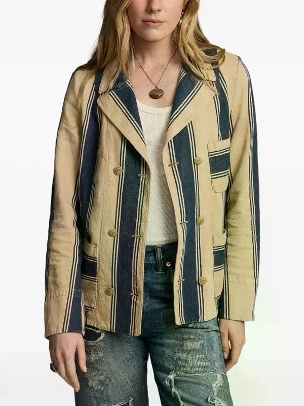 Ralph Lauren Striped Double-breasted Blazer