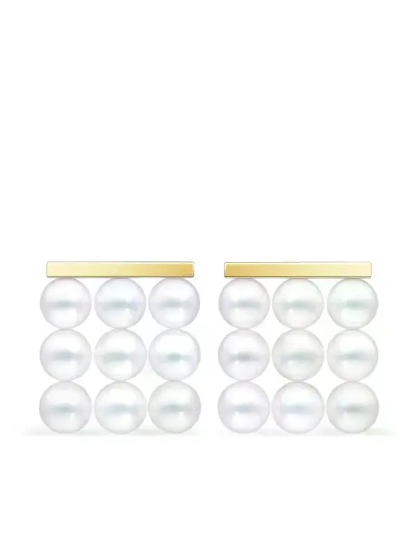 TASAKI 18k Yellow Akoya Pearl Balance Earrings - Gold