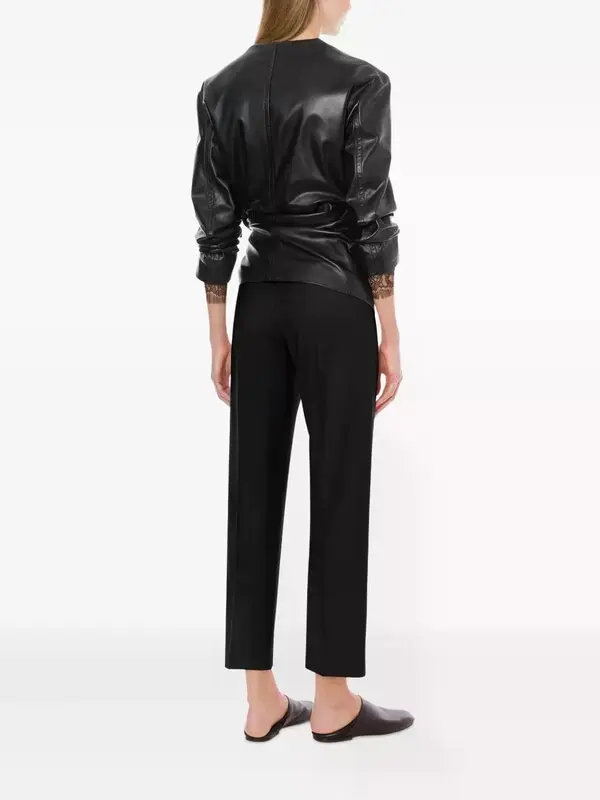 Alberta Ferretti Wrap Leather Jacket