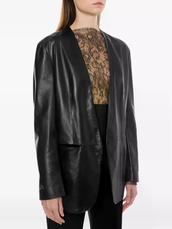Alberta Ferretti Wrap Leather Jacket