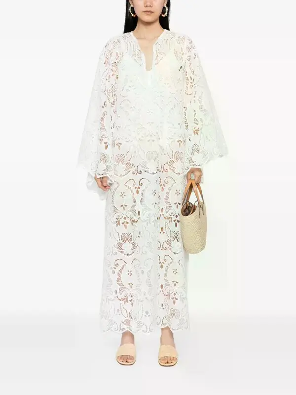 BAMBAH Blanca Eyelet Moza Kaftan