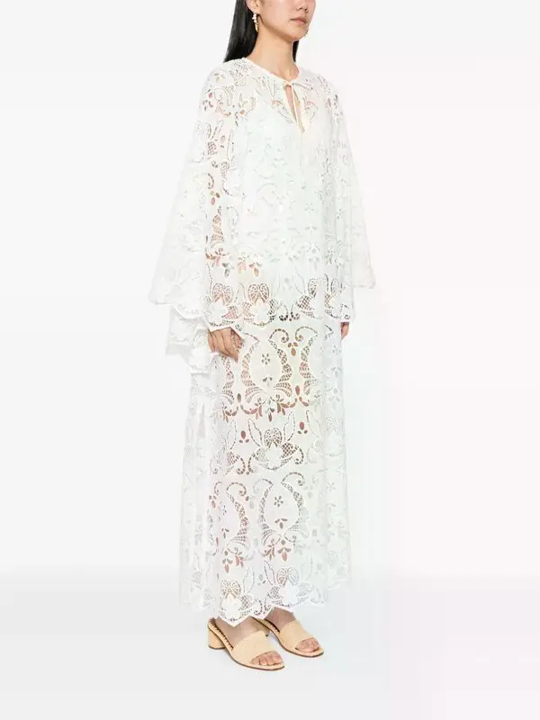 BAMBAH Blanca Eyelet Moza Kaftan