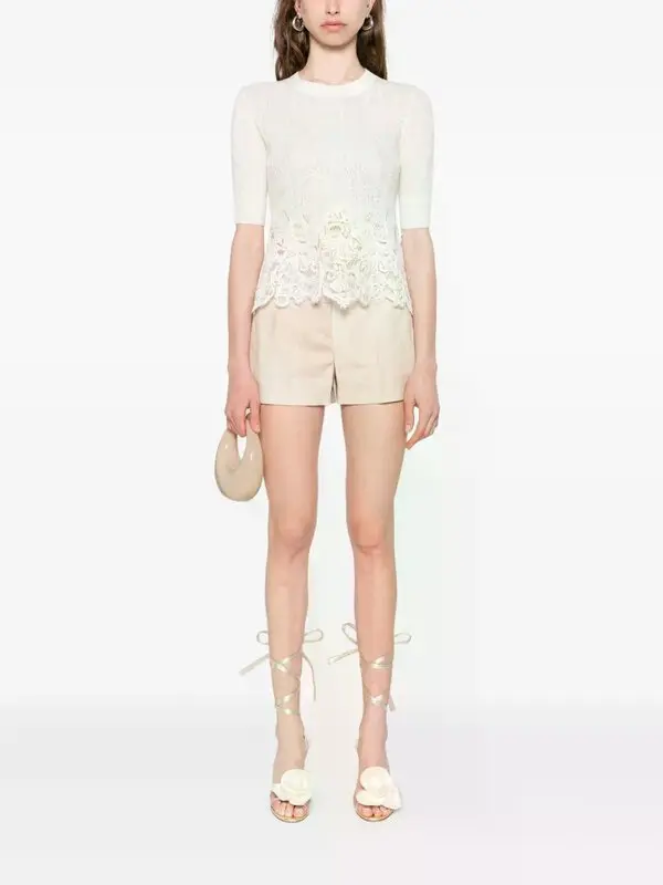 Ermanno Scervino Pressed-crease Thigh-length Shorts - Neutrals