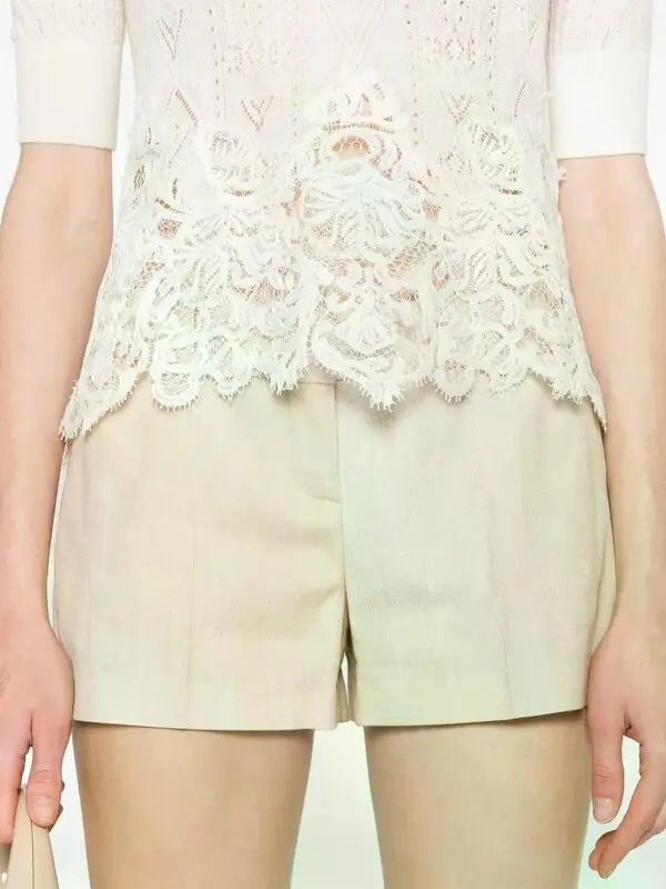 Ermanno Scervino Pressed-crease Thigh-length Shorts - Neutrals
