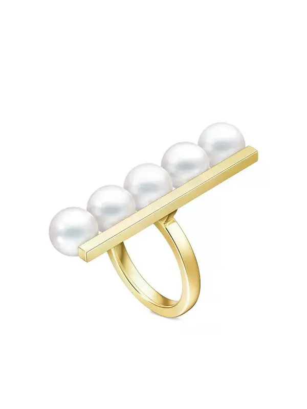 TASAKI 18k Yellow Akoya Pearl Balance Plus Ring - Gold