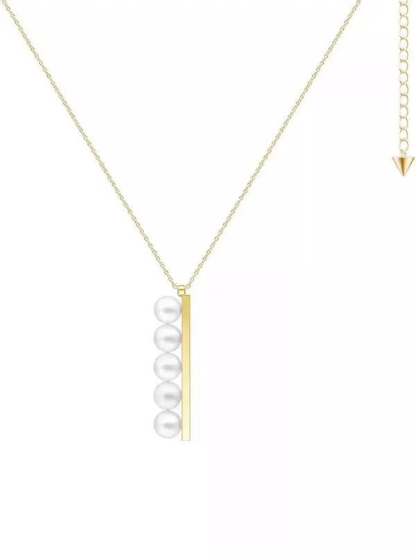 TASAKI 18k Yellow Akoya Pearl Balance Plus Pendant Necklace - Gold