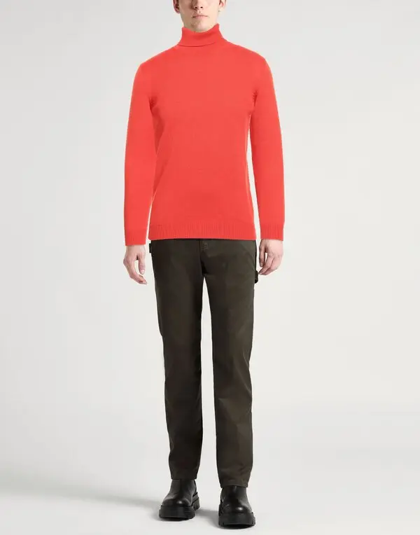 ROBERTO COLLINA Turtleneck Merino Wool Sweater - Orange