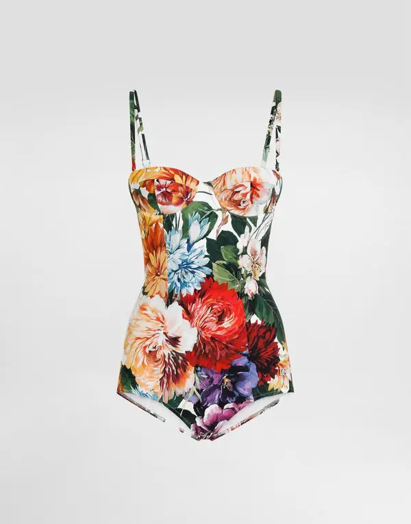 Dolce & Gabbana Floral One-piece Swimsuit - Print