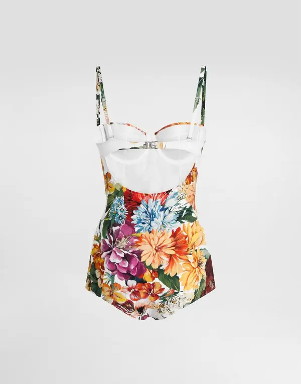 Dolce & Gabbana Floral One-piece Swimsuit - Print