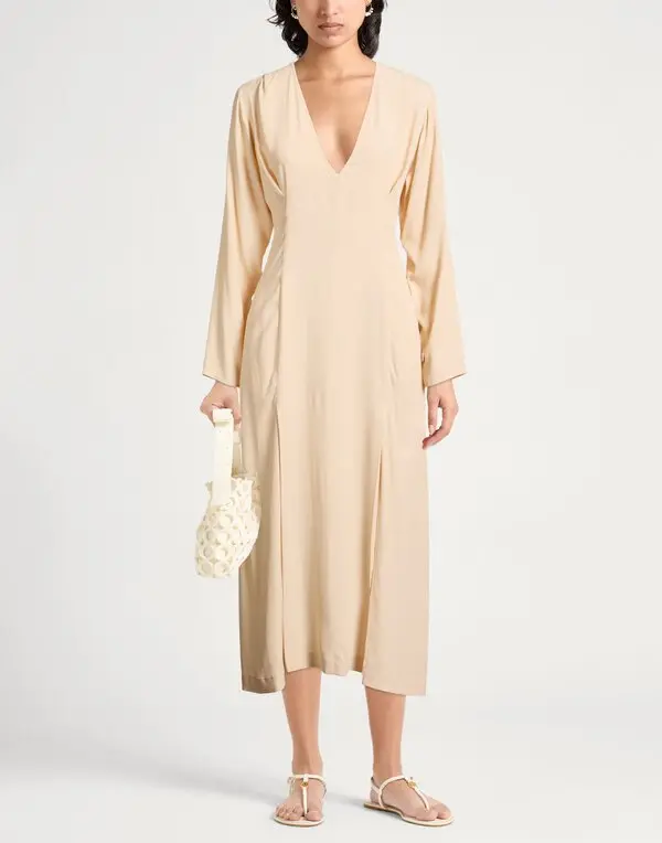 SEMICOUTURE Midi Dress In Acetate And Silk