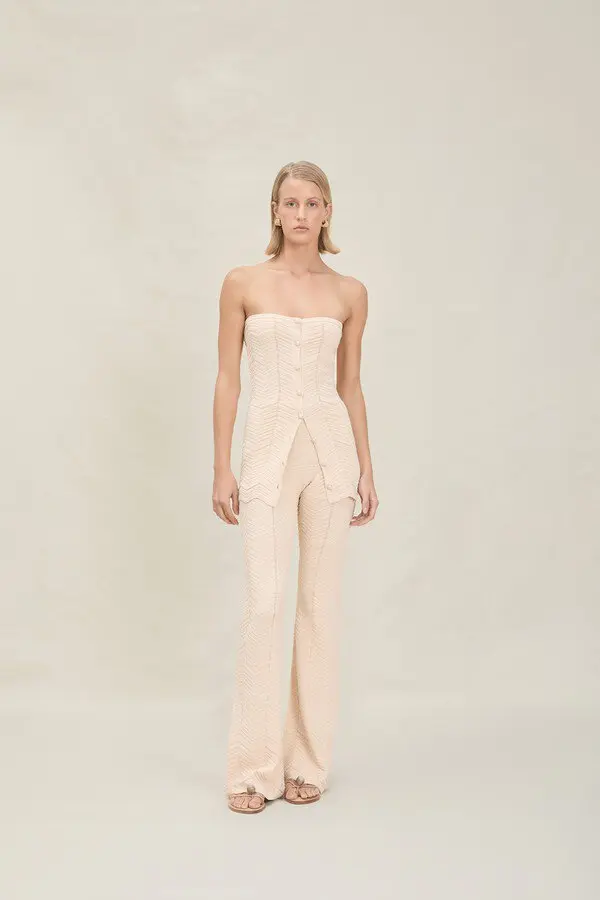 Devon Windsor Timmy Knit Pant - White