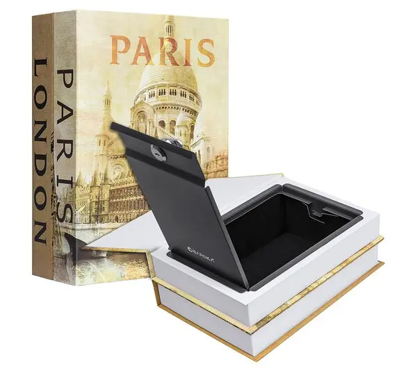 BARSKA Paris & London Series Dual Book Lock Box Es W/ Key Lock - One-color