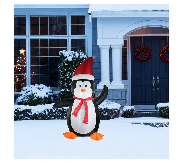 NORTHLIGHT Led Inflatable Penguin Yard Christma Decor 4