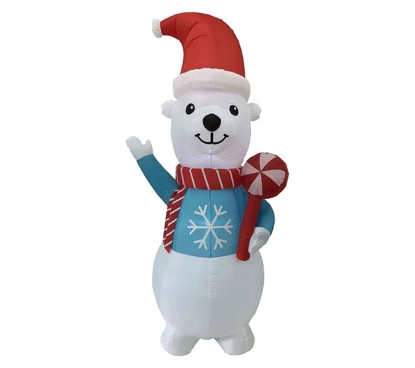 NORTHLIGHT Led Polar Bear Yard Christmas Decor .25 - One-color