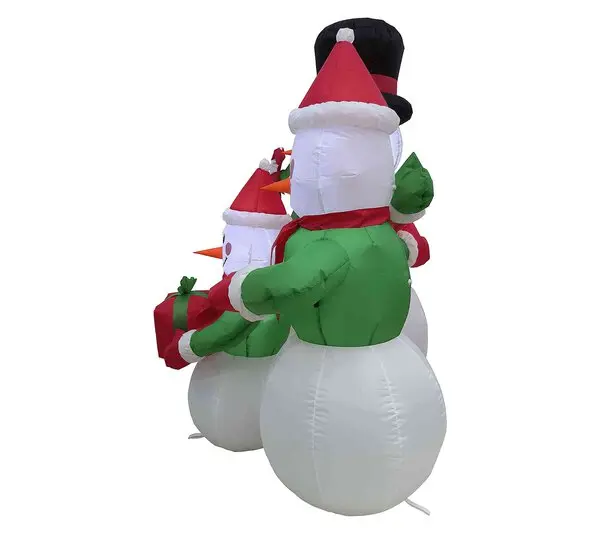 NORTHLIGHT Prelit Inflatable Snowman Yard Chris Mas Decor 4