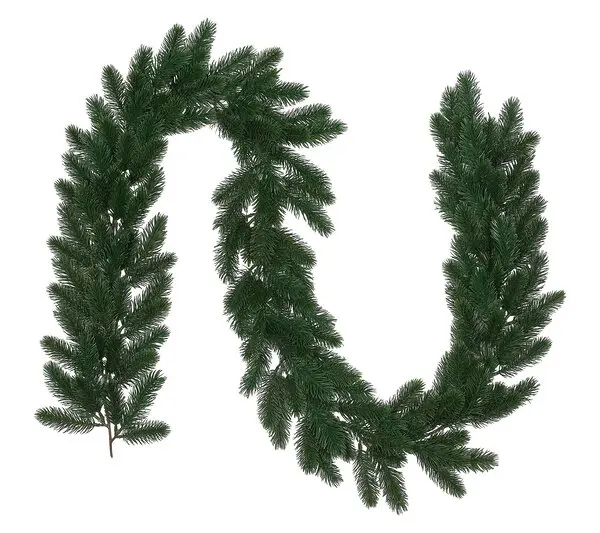 NORTHLIGHT Winter Pine Christmas Garland 6 - One-color