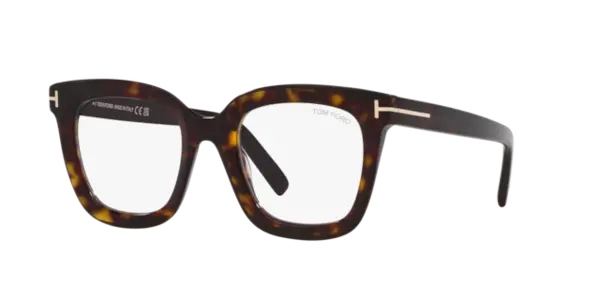 TOM FORD Square Tortoiseshell Eyeglasses - Écaille De Tortue Noir