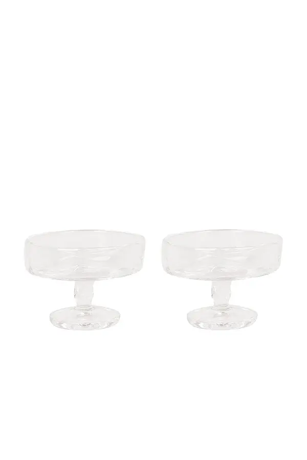FRAMA 0405 Stem Glass Set Of Two - Clear